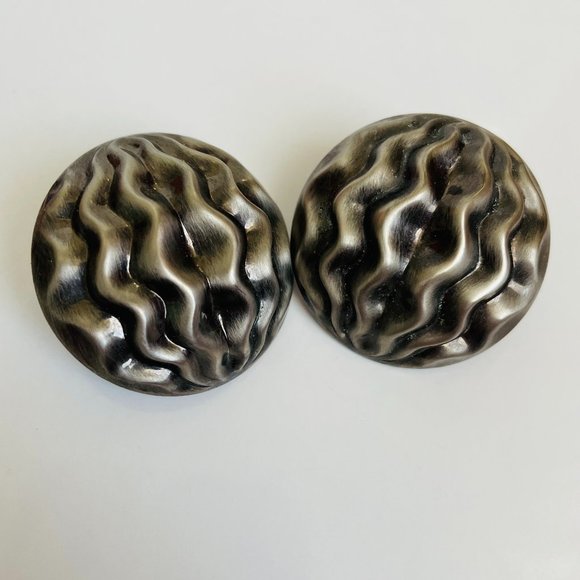 Fashion Jewelry | Jewelry | Vintage Grey Textured Chunky Round Y2k ...